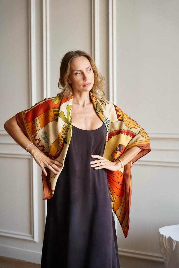 UAE Inspired Designer Silk Scarves | Lumena Maison